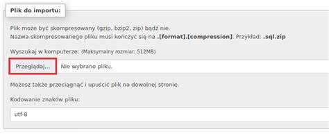 Jak wykonać import bazy danych MySQL Pomoc Cyber Folks