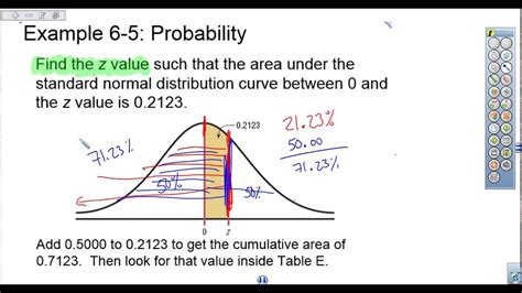 Finding Z Score Given The Area Under Normal Distritbution YouTube