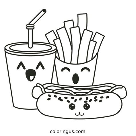 Food Coloring Pages Free Printable PDF