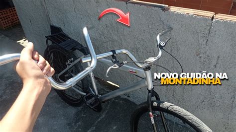 COMPREI um NOVO GUIDÃO de MOTO pra bike MONTADINHA aro 26 YouTube
