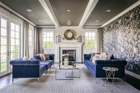 Royal Blue And Cream Living Room Baci Living Room