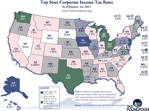 Monday Map State Corporate Income Tax Rates