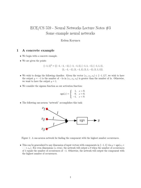 ece cs 559 neural networks lecture notes 3 some example neural networks pdf artificial