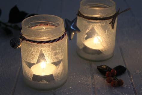 DIY wunderschöne Weihnachtsdeko Eisblumen Windlichter ganz einfach