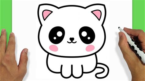 COMO DESENHAR UM GATO FOFO GATO KAWAII DESENHO SIMPLES E FÁCIL