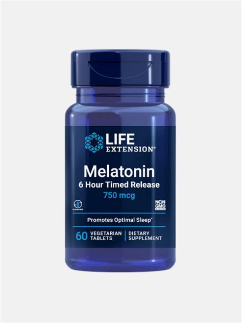 Melatonin Hour Timed Release Mcg Comprimidos Life Extension