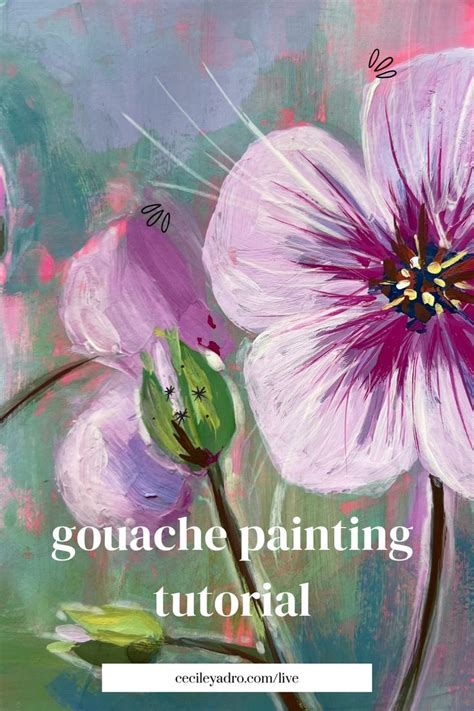 Gouache Painting Flower Free Tutorial Watercolor Paintings Tutorials