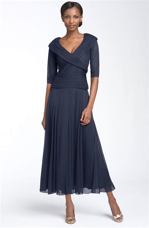 Alex Evenings Portrait Collar Mesh Dress Nordstrom Mother Of The