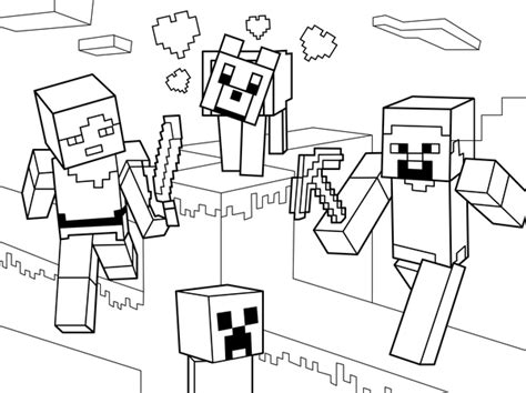 🖍️ Personajes De Minecraft Dibujo Para Colorear Gratis Para Imprimir