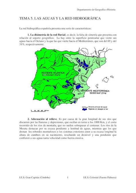 Pdf Tema Las Aguas Y La Red Hidrogr Ficaarchivo Iesgrancapitan Org