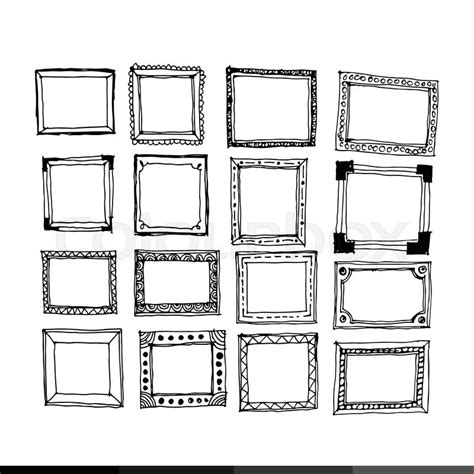 Hand Draw Frame Icon Illustration Stock Vector Colourbox