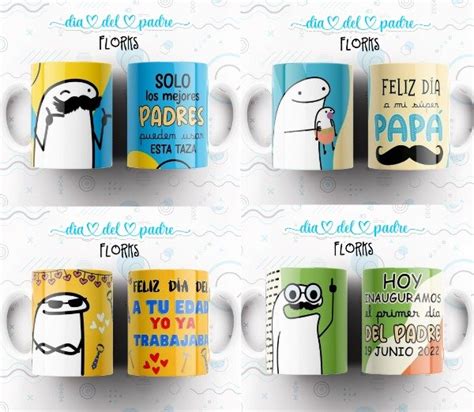 Plantillas Diseños Sublimar Tazas Día Del Padre Flork 16 IMPRIMIKITS