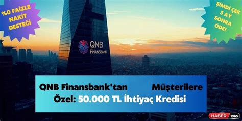 QNB FinansBank düşük faiz oranıyla rakiplerini solladı 50 000 TL lik