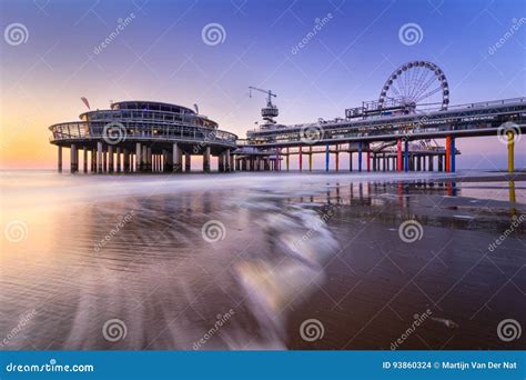 The Pier Of Scheveningen That Enters The North Sea From The Beach