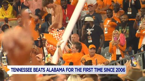 Vols Fans Storm The Field Following Tennessee S Win Over Alabama YouTube