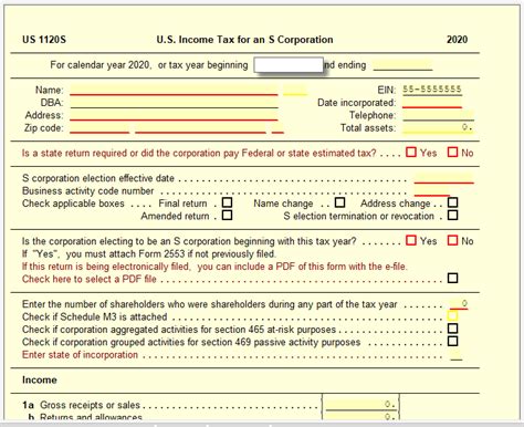 1120S S Corporation Income Tax Return UltimateTax Solution Center