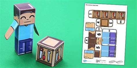 Minecraft Papercraft Openable Chest