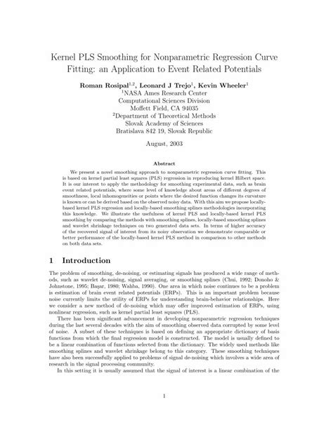 pdf kernel pls smoothing for nonparametric regression curve fitting dokumen tips