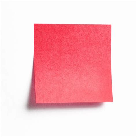 Premium Photo Red Sticky Note With Copy Space Isolated On White