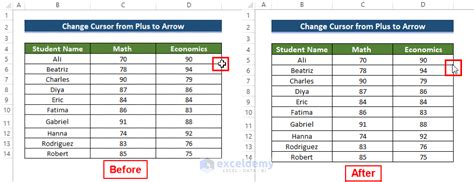 How To Change Cursor From Plus To Arrow In Excel 3 Easy Steps