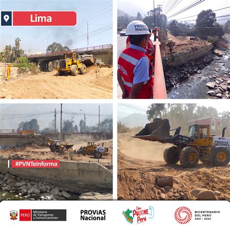 Provías Nacional on Twitter PVNInforma Equipo trabajando Seguimos