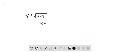 solved find the domain of each function y sqrt{x 7}