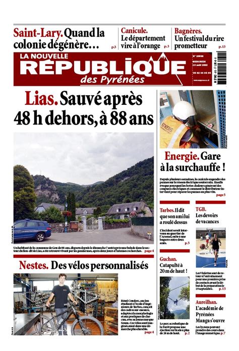 La Nouvelle République des Pyrénées N20220810 du 10 août 2022 à