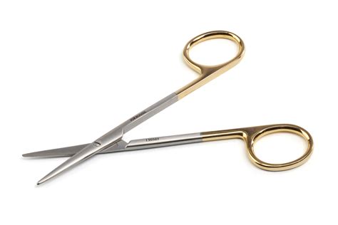 KRUUSE TC Gold Metzenbaum Scissors Blunt Blunt Straight