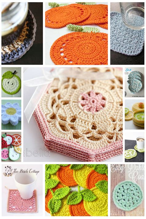14 Free Crocheted Coasters By The Birch Cottage The Birch Cottage