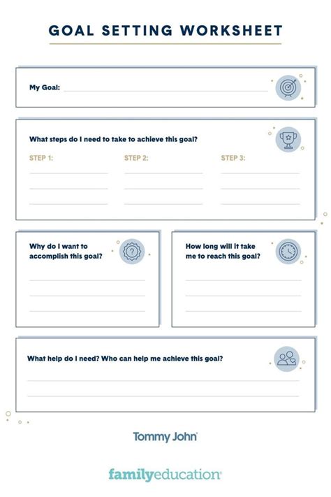 Goal Setting Worksheet Goal Planning Worksheet Goal Setting