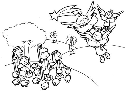 Angels And Shepherd S Coloring Pages Get Coloring Pages