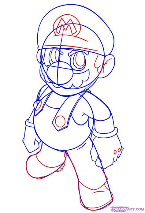 Step By Step How To Draw Mario Characters At Drawing Tutorials
