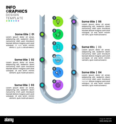 Infographic Template With Icons And 6 Options Or Steps Arrow Can Be