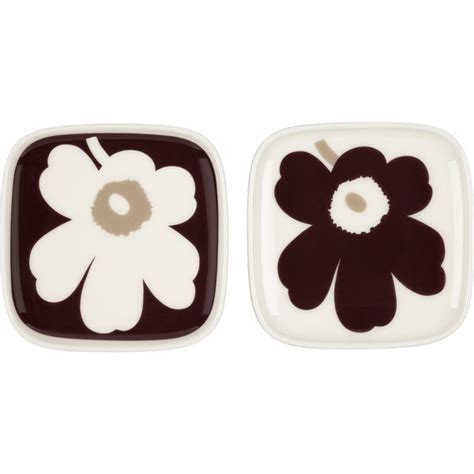 Oiva Unikko lautanen 10x10 cm 2 pakkaus merkiltä Marimekko