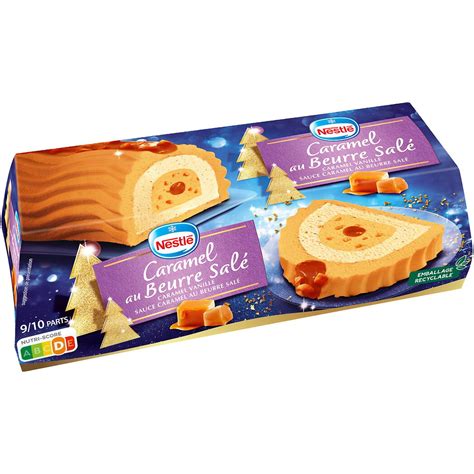 Bûche caramel beurre salé Nestlé Intermarché
