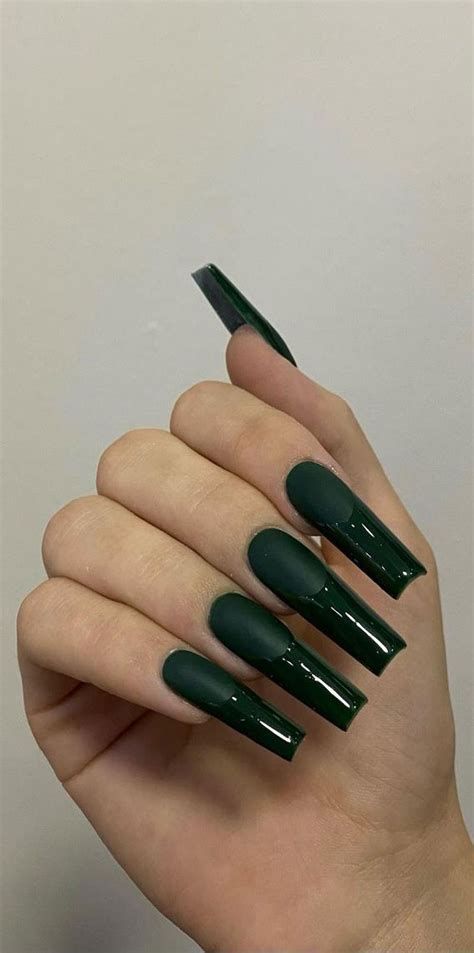 40 Trendy Ways To Wear Green Nail Designs Mix And Match Green Nail