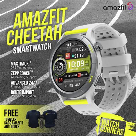 Jual Amazfit Cheetah Smartwatch Running Watch With AI Coaching GPS