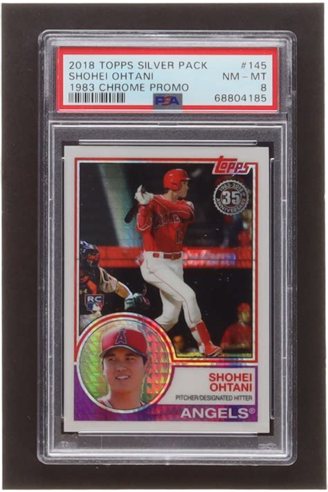 Shohei Ohtani 2018 Topps 83 Topps Silver Pack Chrome 145 RC PSA 8