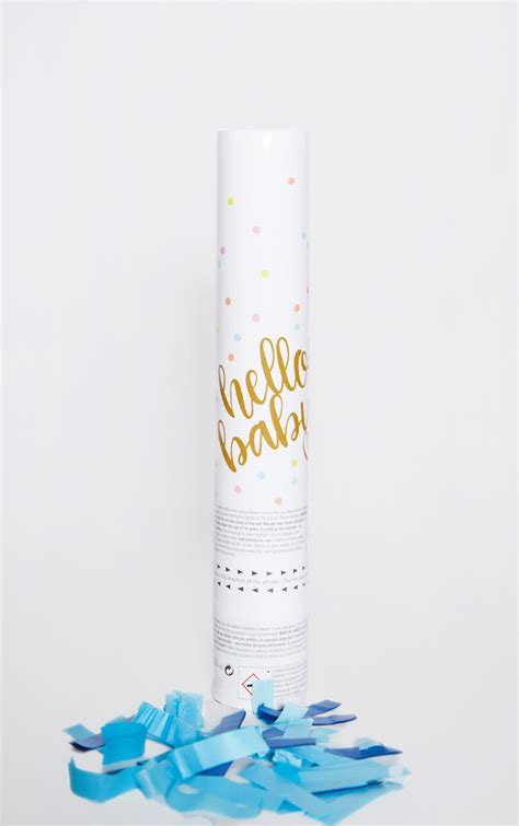 Canon à confettis bleus spécial Baby Shower PrettyLittleThing FR
