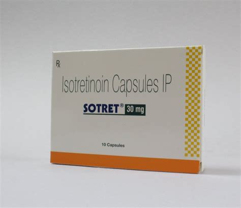 Finished Product Sotret 30 Isotretinoin Capsules Packaging Type Box