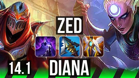 ZED Vs DIANA JNG 21 1 12 Rank 3 Zed Legendary 500 Games NA