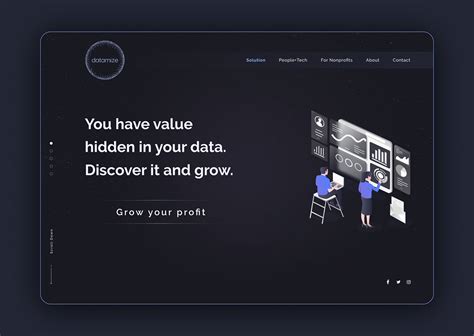 Saas Landing Page Ui Design Datamize On Behance