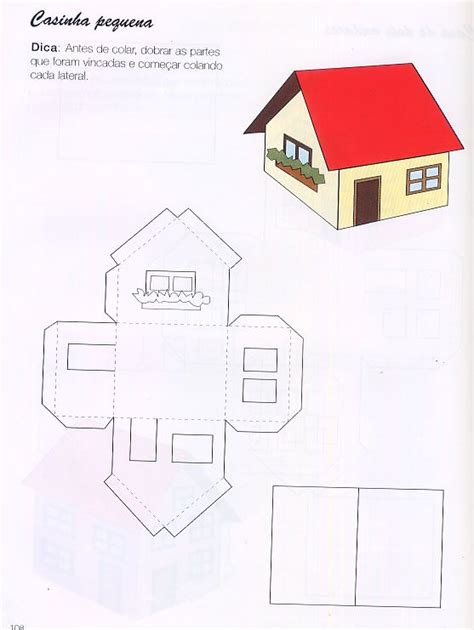 Molde De Casas De Papel Para Imprimir E Montar