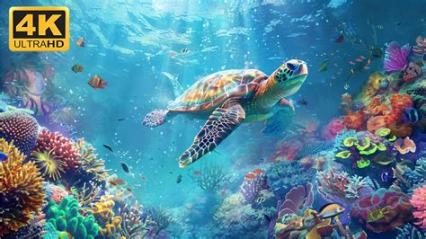 4K Aquarium Serenity For Stress Relief Beautiful Coral Reef Fish
