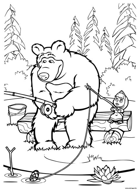 Coloriage La Peche En Plein Foret Jecolorie The Best Porn Website