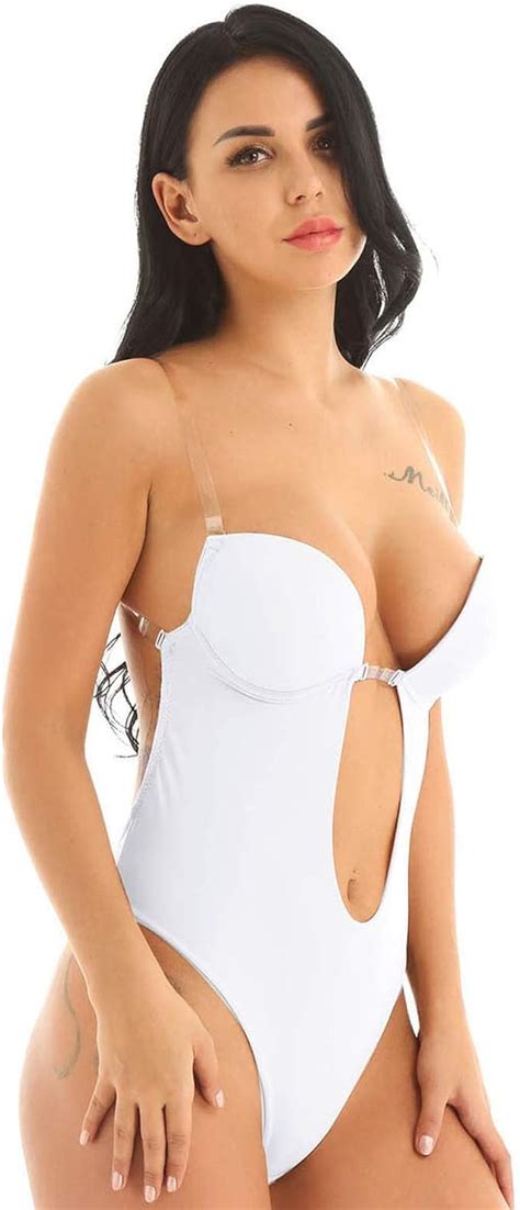 Inlzdz Body Femme Dos Nu Gainant Sculptant Bustiers Col V Profond
