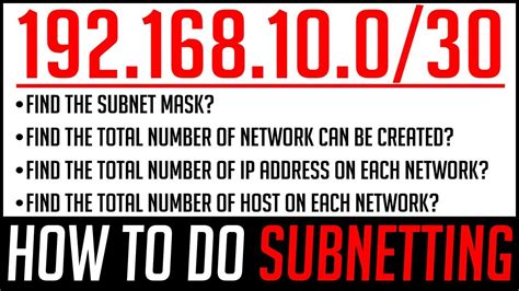 SUBNETTING In Computer Network How To Find Subnet Mask Network ID