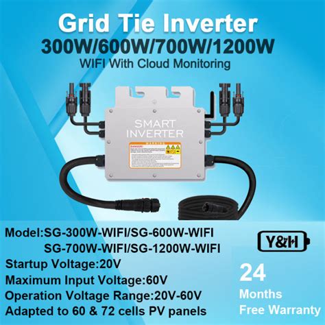 Y H W W W W Grid Tie Micro Inverter With Wifi