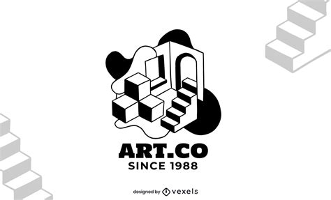 Abstract Stairs Logo Design Vector Download