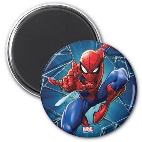 Spider Man Web Shooting Leap Magnet Zazzle Spiderman Spiderman